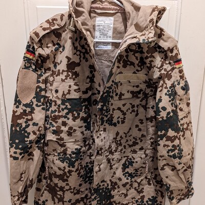 Genuine German Army Field Jacket Parka Army Issue Hooded Desert Combat ...