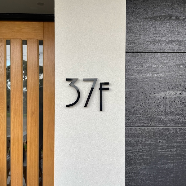 6 Inch House Numbers - Modern Horizontal Vertical Minimalist Custom ...