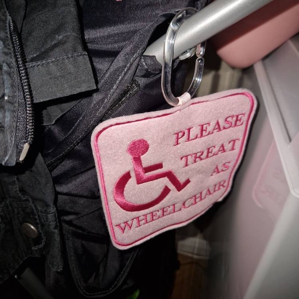 Treat as Wheelchair Sign, Disabled Buggy Tag, Wheelchair Pram Clip ...