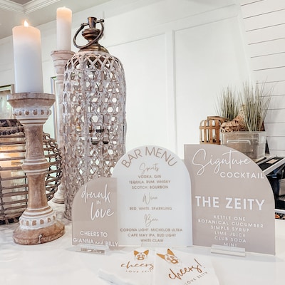 Half Arch Acrylic Blank Table Sign - Etsy