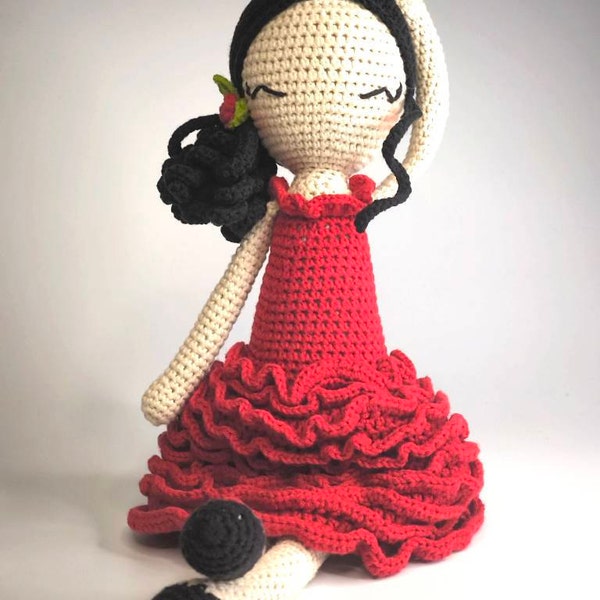 Flamenco Dancer Crochet Doll Pattern: Camila Latin Dancer Tutorial - Etsy