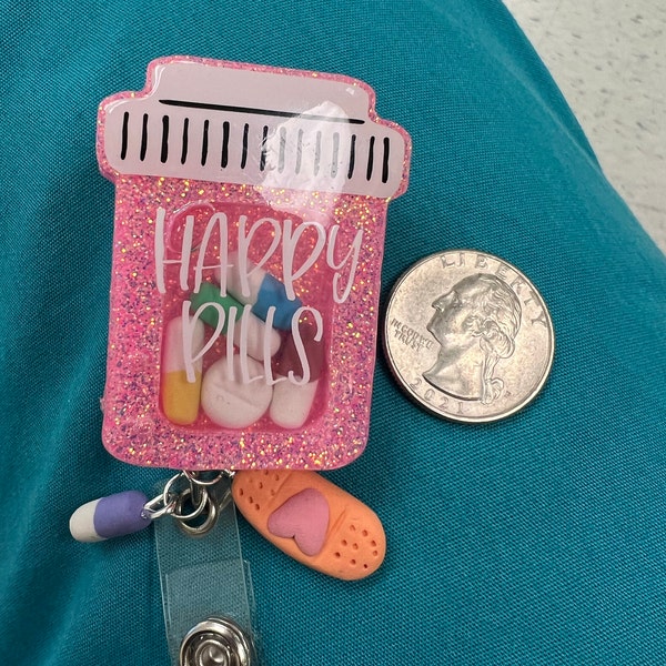 Pill Nurse Badge Reel Med Badge Reel Med Student Rn Lvn Med Tech Pharm ...