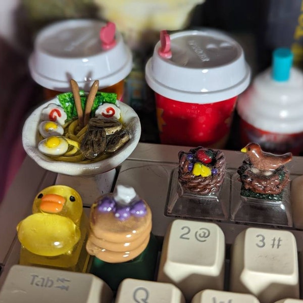 Cartoon Keycap | Kawaii | Mechanical Keyboard | 3D Keycaps | Flower ...