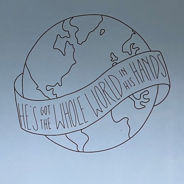 He's Got the Whole World in His Hands Wall Decal | Church Nursery Wall ...