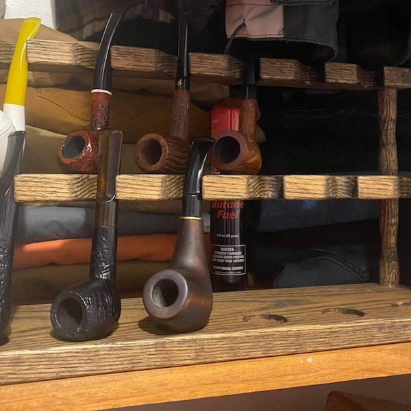 Solid Oak Pipe Display Stand - Etsy