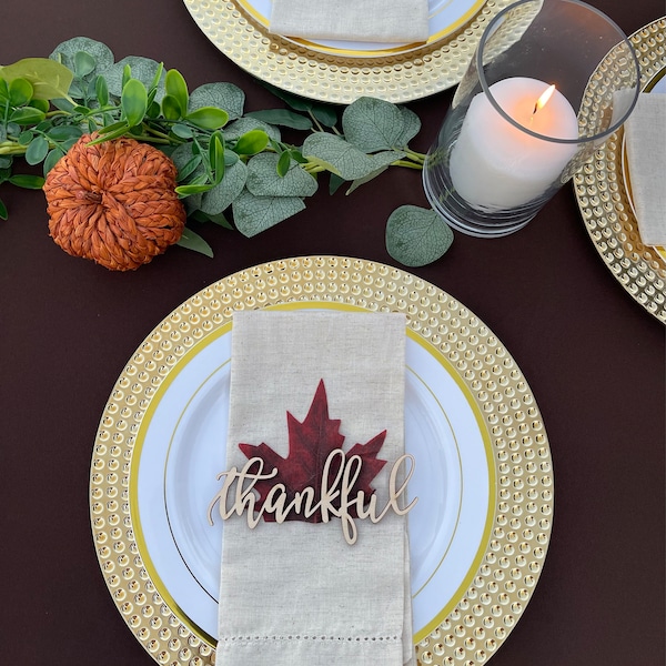 Custom Thanksgiving Place Cards, Thankful Place Cards, Personalized ...