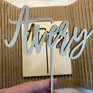 Personalized Cake Topper, Custom Text Cake Topper, Gold Cake Topper ...