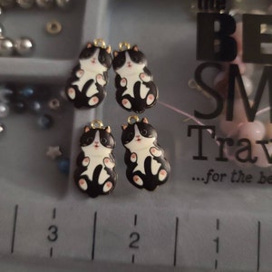 Cat Pendant Shiny Silver Open Back Bezel Charm Large 26mm X 29mm 4 ...