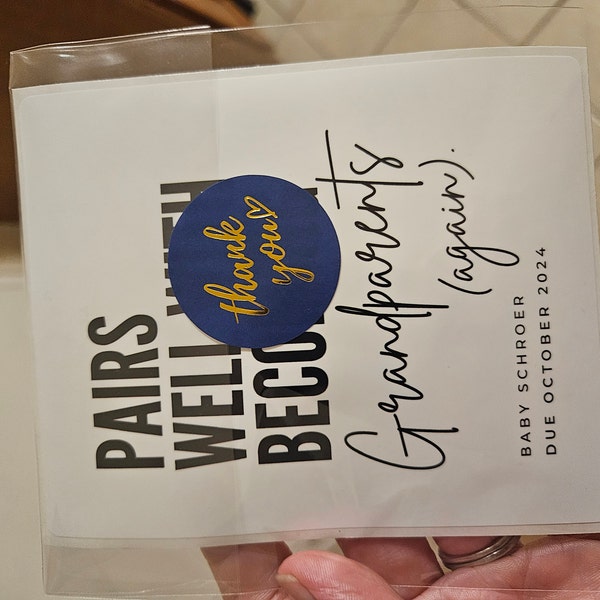 Baby Announcement Wine Labels | Personalized Pregnancy Announcement ...