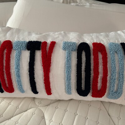 Personalized Zip Code Pillowcase, Punch Needle Pillow, Custom ...