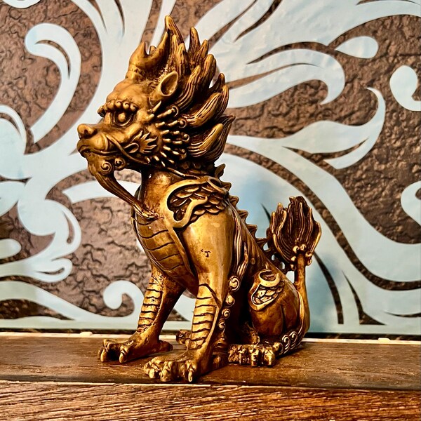 Copper Gift Feng Shui Snake Turtle Divine Beast Lucky Sculpture Tank ...