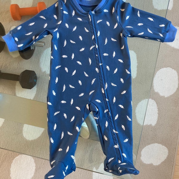 MATEI Footie One Piece Jumpsuit Pattern, Baby Onesie Pdf Pattern ...