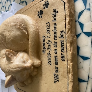 Cat Memorial Stone, Personalized Cat Memorial Gift, Cat Grave Markers ...
