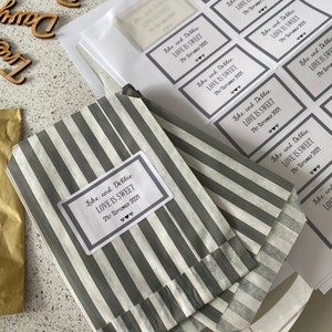 Personalised Wedding Favour Sweet Bags Sticker Birthday Candy - Etsy UK