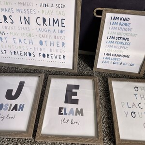 Sisters Are Best Friends Printable Sign, Custom Name Poster, Lil Sis ...