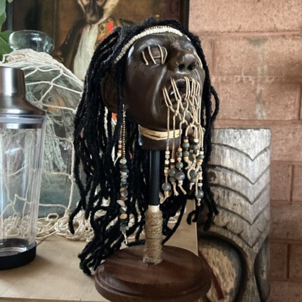 Shrunken Head - Elvis | Tiki Bar Decoration - Etsy