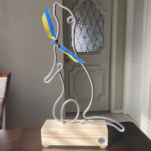 Antelope Figure Made of Aluminum Wire With Wooden Base - Etsy