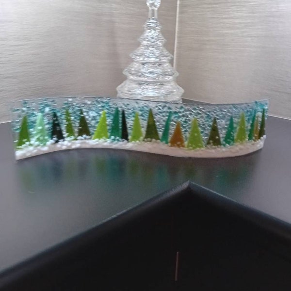 Fused Glass Santa Decoration Fused Glass Christmas Decoration, Father ...