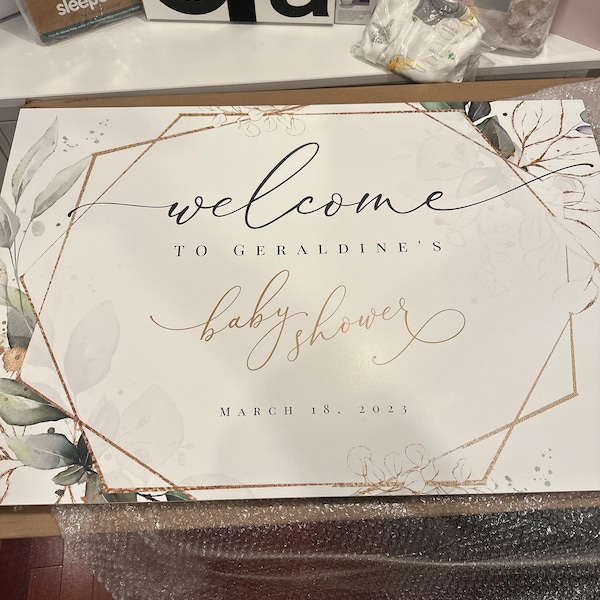 LUCY - Welcome Sign Baby Shower, Large Welcome Signage, Porch Welcome ...