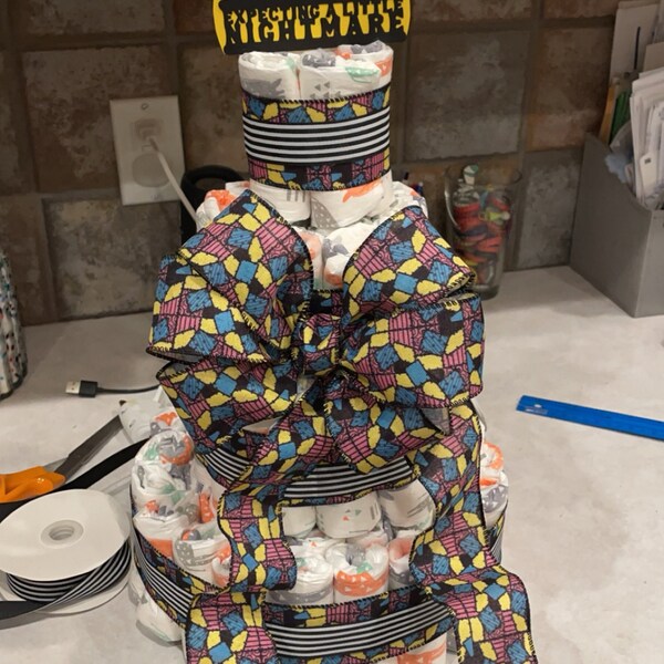 Expecting a Little Nightmare Cake Topper Image - Etsy