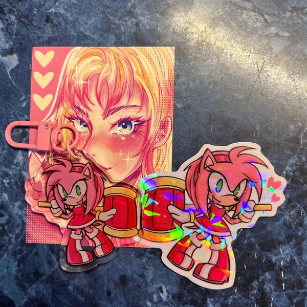 Sonic 2 Inch Acrylic Charm Keychain | Sonic Hedgehog, Shadow Hedgehog ...