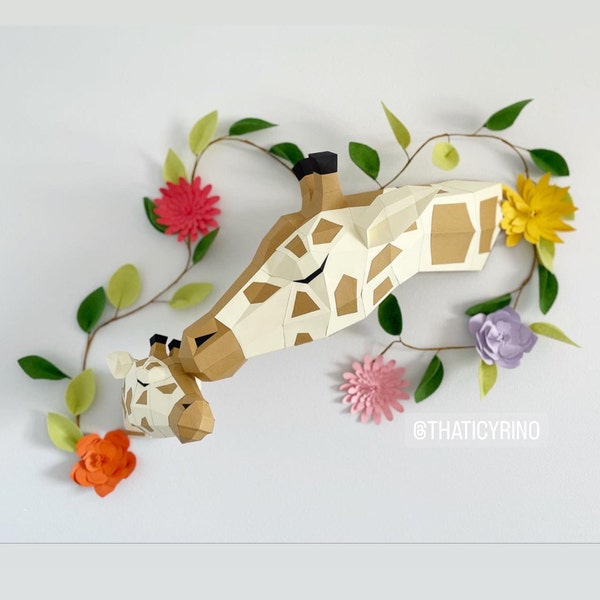 Giraffe 3d Paper Craft Template SVG and PDF | DIY 3d Paper Craft ...