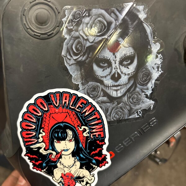 Handsome Devil Pompadour Vinyl Sticker, Horror Punk Decal, Psychobilly ...