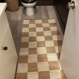 Jute Hallway Runner Boho Natural Jute Runner Rug Bohemian - Etsy