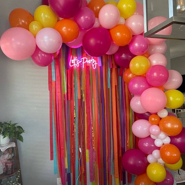 Fiesta Backdrop, Fiesta Decorations, Streamer Backdrop, Fringe Backdrop ...