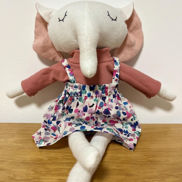 Elephant Sewing Pattern PDF - Make a Stuffed Elephant Doll / Stuffed Animal Toy for Elephant ...