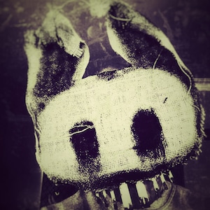 Creepy Cute White Rabbit Masquerade Mask Creepy Bunny Adult - Etsy