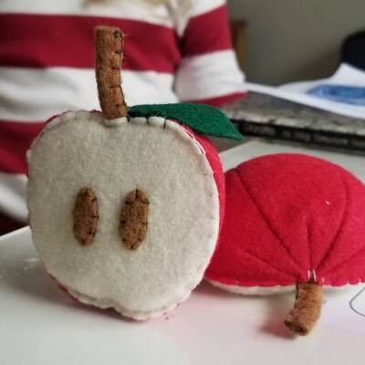 Felt Play Food Apple, Play Food, Pretend Food for Play Kitchen, Felt ...