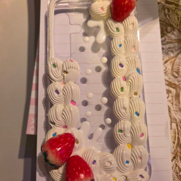 Decoden Phone Case, Strawberry Sprinkles Phone Case, Custom 3D Phone ...