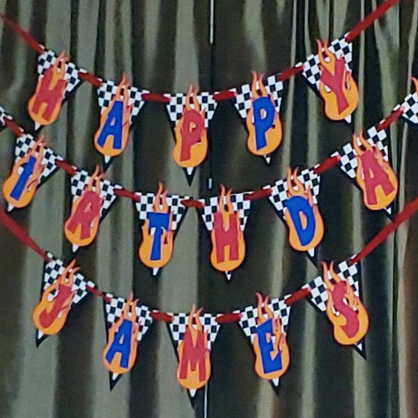 Race Car Birthday Banner: Racing Theme Party Decorations - Etsy