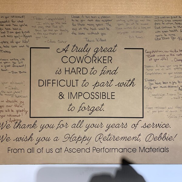 Retirement Gift From Coworkers | Personalized Retirement Gift With ...