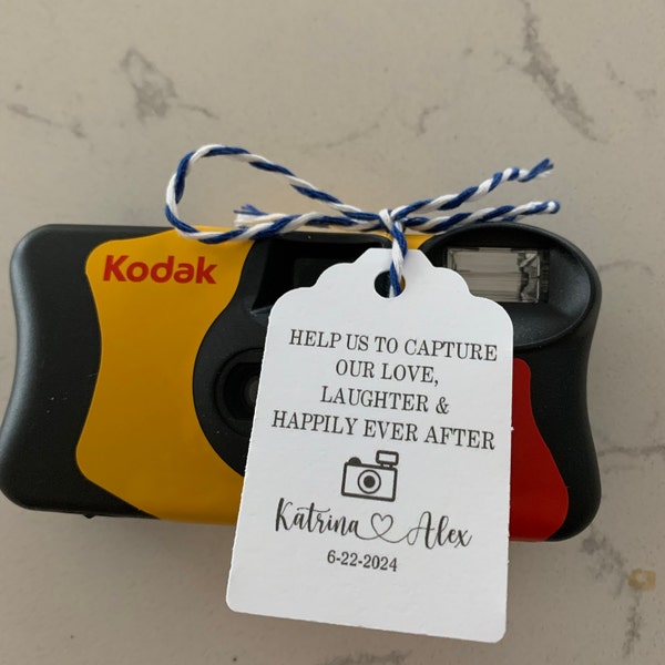 Disposable Camera, Disposable Wedding Camera Favor Tags, 2.5"l X1.8"w ...