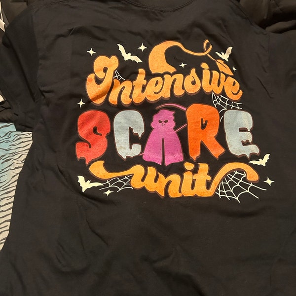 Custom Name Halloween ICU Nurse Shirt, Intensive Scare Unit Boo Crew ...