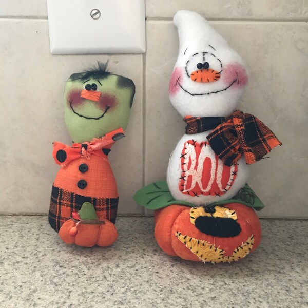 Boo Ghost, Ghost Shelf Sitter, Ghost and Pumpkin, Halloween Decoration ...