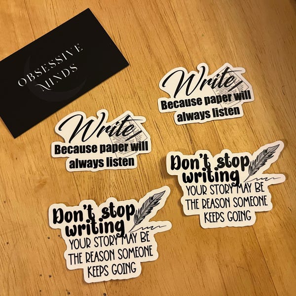 Don’t Stop Writing Sticker | Writer Sticker | Gift for Writers ...