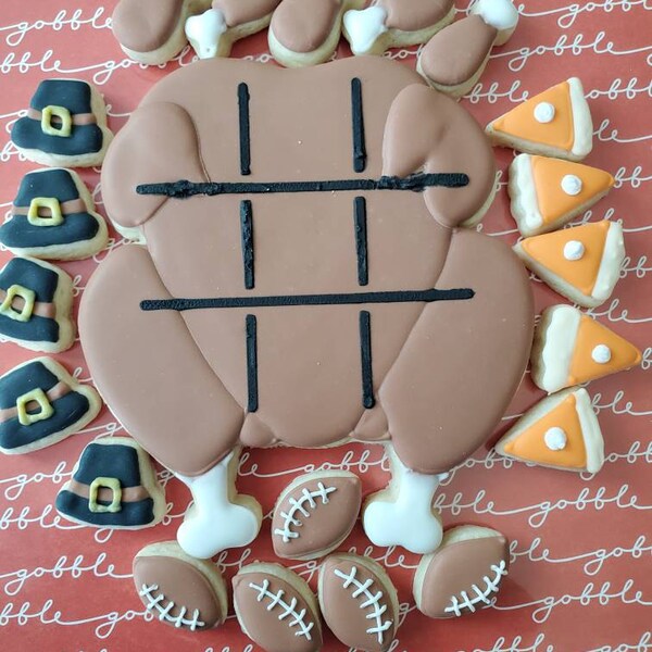 5pc Thanksgiving Tic Tac Toe Cookie Cutter Set -fall Holiday Tic Tac ...