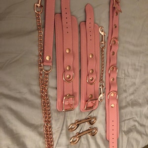 Rose Pink PU Leather Strap On Harness Strap On for Lesbians | Etsy