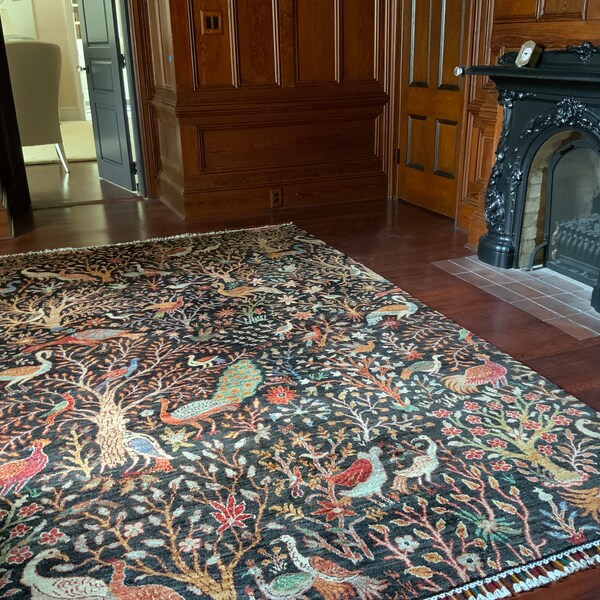 12x18 Ft Red Heriz Area Rug, Bidjar Afghan Hand Knotted 100% Wool Dyes ...