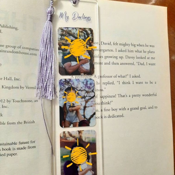Custom Photos Bookmarks With Tassel, Personalized Name Bookmark for ...