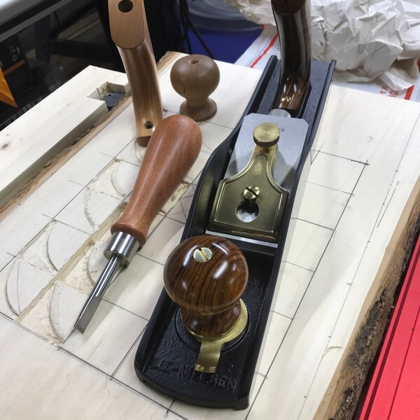 Hand Made Walnut Plane Tote & Knob for Stanley No 5 Thru 8, 605 Thru ...