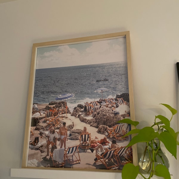 Capri Beach Print, Italy Wall Art, Amalfi Coast Print, Coastal Wall Art ...