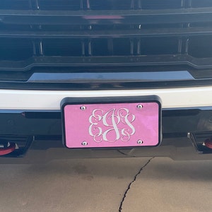 Custom Mirror pink License Plate, Car Tag, Personalized Car Tag, Custom ...