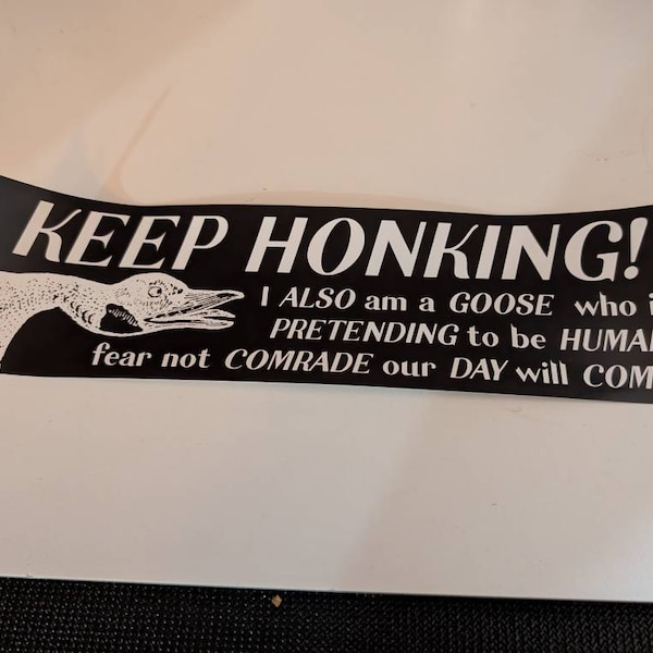 Keep Honking! Goose Espionage Bumper Sticker - Etsy
