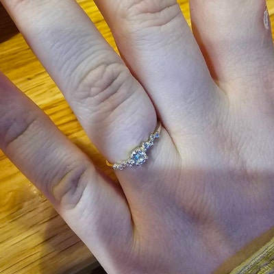 Womens Small Promise Ring, Simple Promise Ring, Dainty Gold Promise ...