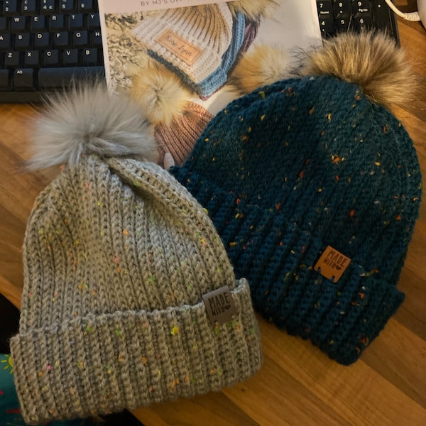 CROCHET HAT PATTERN/ Rocky Ridge Crochet Hat / Ribbed Hat With Fold ...