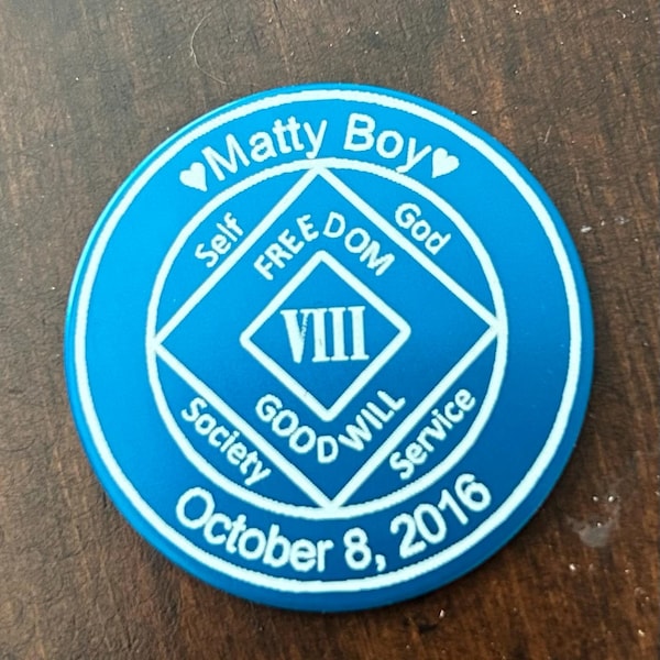 AA Medallion Holder Plaque, 25 Coin Display, Bill Wilson & Dr. Bob ...